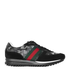 Gucci Gg Monogram Lace-up Sneakers