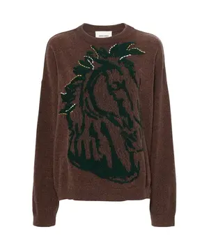 Henrik Vibskov Horse Head Jacquard Jumper - Brown