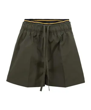 Prada Logo Patch Elasticated Waist Shorts - Black
