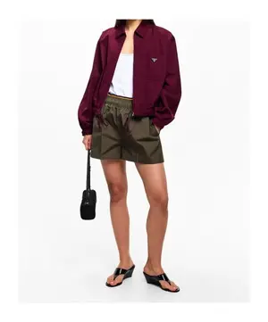 Prada Logo Patch Elasticated Waist Shorts - Black