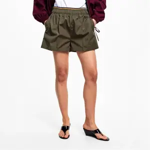 Prada Logo Patch Elasticated Waist Shorts - Black