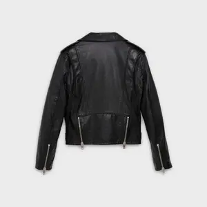 Celine Classic Biker Jacket In Calfskin Leather