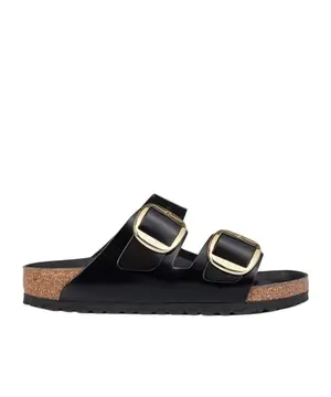 BIRKENSTOCK Adjustable Double Buckle Slippers - Black