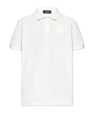 Dsquared2 Raised-logo Short-sleeved Polo Shirt - White