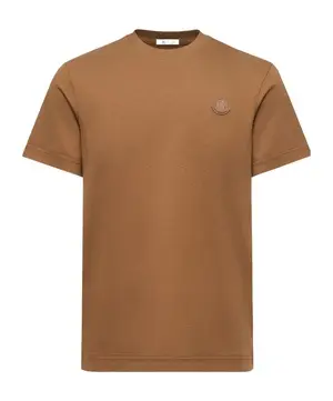Moncler Double Leather Logo Cotton T-shirt