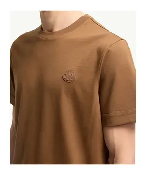 Moncler Double Leather Logo Cotton T-shirt