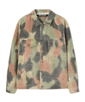 Palm Angels Camouflage Printed Denim Jacket