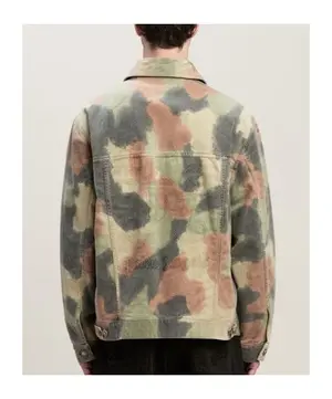 Palm Angels Camouflage Printed Denim Jacket