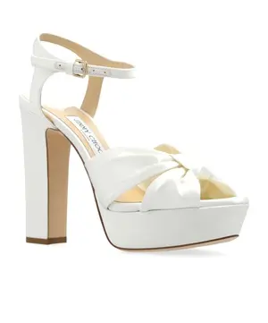 JIMMY CHOO Heloise 120 Platform Sandals - White
