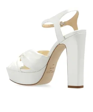 JIMMY CHOO Heloise 120 Platform Sandals - White