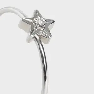 Celine Etoile" Star Motif Diamond Ring In Gold