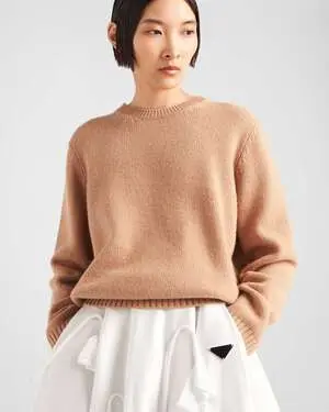Prada Long-sleeved Crewneck Knitted Jumper