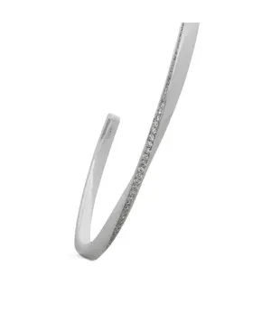 Celine Torsion Bracelet In White Gold And Diamonds