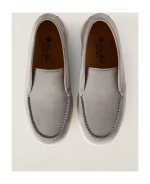 Loro Piana Open Walk Logo Logo Boots - Gray