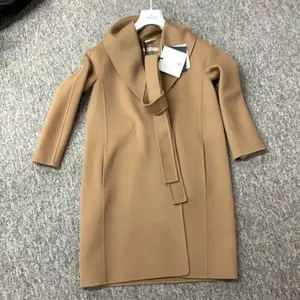Max Mara Long-sleeved Belted Coat - Light Brown