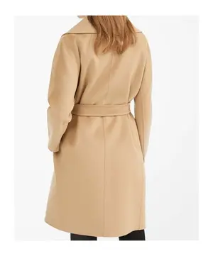 Max Mara Long-sleeved Belted Coat - Light Brown