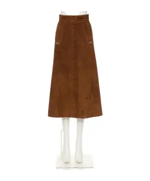 Valentino Garavani Suede Button-front Skirt