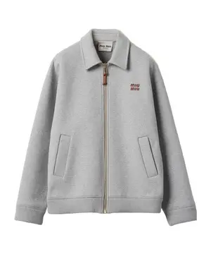 Miu Miu Jersey Blouson Jacket - Grey