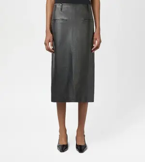 TOD'S Midi Leather Skirt