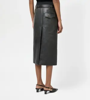 TOD'S Midi Leather Skirt