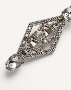 Valentino Garavani Vlogo Embellished Hair Clip