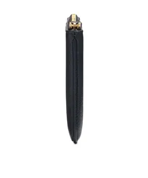 Valentino Garavani Vlogo Signature Grainy Calfskin Clutch Bag - Black
