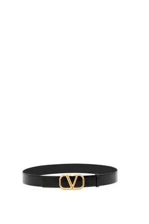 Valentino Garavani Logo Belt - Black