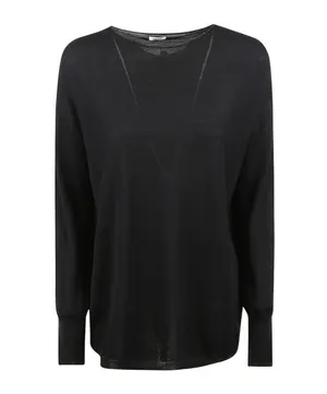 Aspesi Crew Neck Sweater - Black