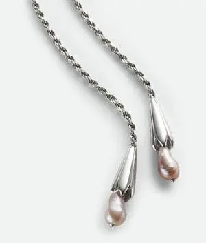 Bottega Veneta Pearl Scarf Necklace