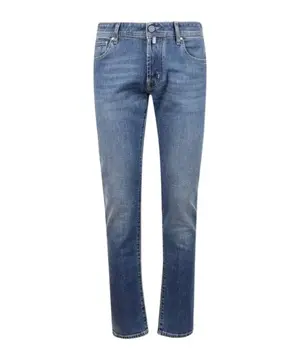 Jacob Cohen Logo Patch Straight-leg Jeans - Blue