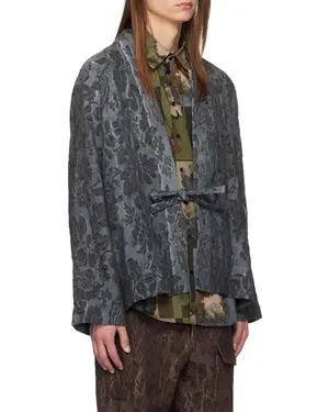 UMA WANG Pattern Jacket With Tie Detail