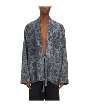 UMA WANG Pattern Jacket With Tie Detail