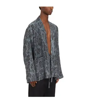 UMA WANG Pattern Jacket With Tie Detail
