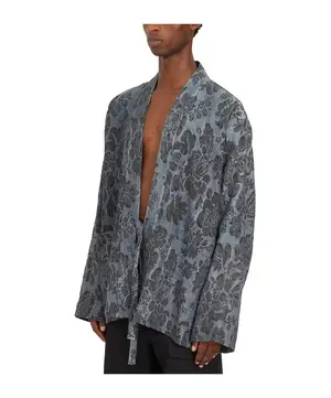 UMA WANG Pattern Jacket With Tie Detail
