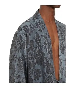 UMA WANG Pattern Jacket With Tie Detail