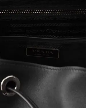 Prada Medium Leather Backpack - Black