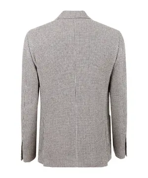 LARDINI Houndstooth Double-breasted Blazer