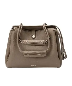 Loewe Medium Madrid Bag In Supple Grained Calfskin - Taupe
