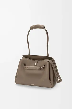 Loewe Medium Madrid Bag In Supple Grained Calfskin - Taupe