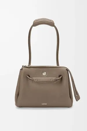 Loewe Medium Madrid Bag In Supple Grained Calfskin - Taupe