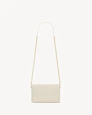 Saint Laurent Cassandre Small Chain Clutch In Lambskin