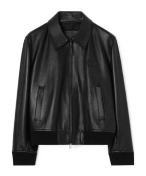 Burberry Leather Harrington Jacket - Black