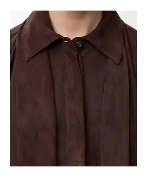 Loewe Suede Draped Shirt Jacket