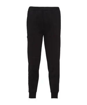 Prada Cotton Fleece Joggers With Re-nylon Details - Black