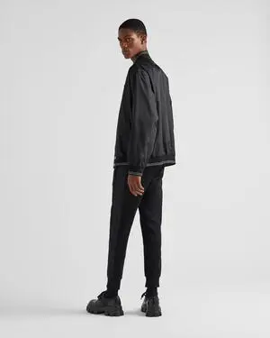 Prada Cotton Fleece Joggers With Re-nylon Details
