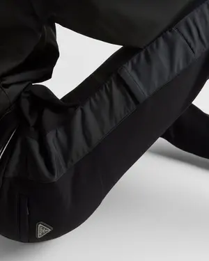 Prada Cotton Fleece Joggers With Re-nylon Details