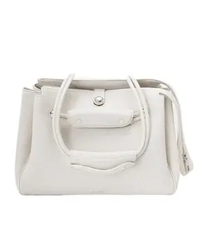 Loewe Medium Madrid Bag In Supple Grained Calfskin - White