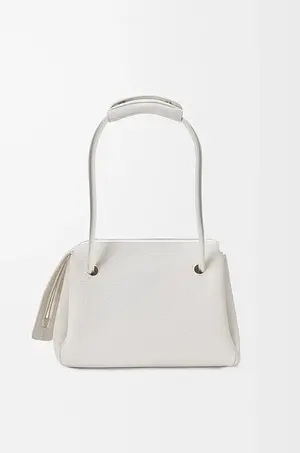 Loewe Medium Madrid Bag In Supple Grained Calfskin - White