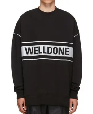 We11Done Logo Printed Crewneck Sweatshirt