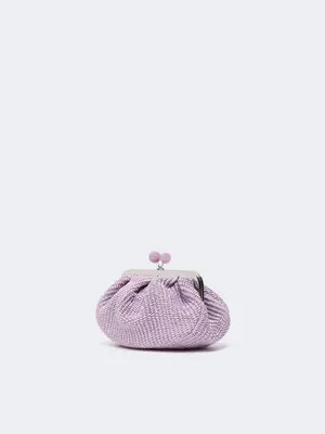 Max Mara Small Raffia Textured Shoulder Bag